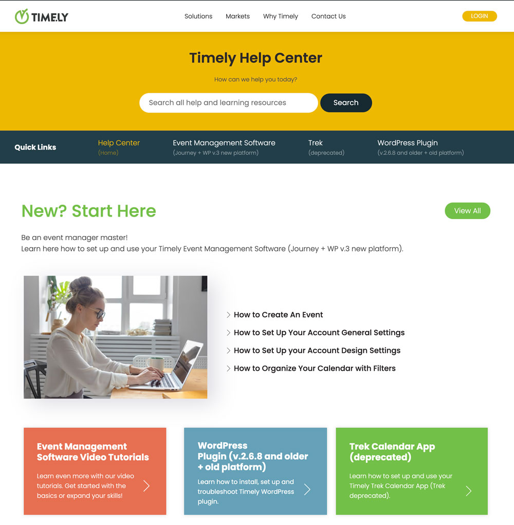 Timely Event Management Software Help Center