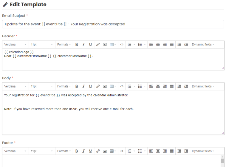 How To Customize RSVP Booking Request Email Templates