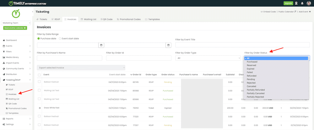 How To Accept or Reject RSVP & Time Slot Booking Requests