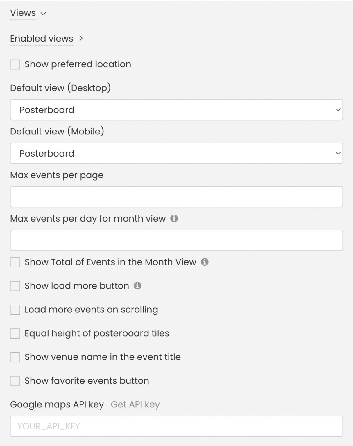 How to Set Up your Calendar Views Settings