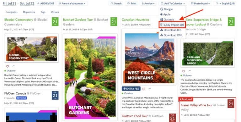 How To Import Events Using An ICS / iCal Feed URL