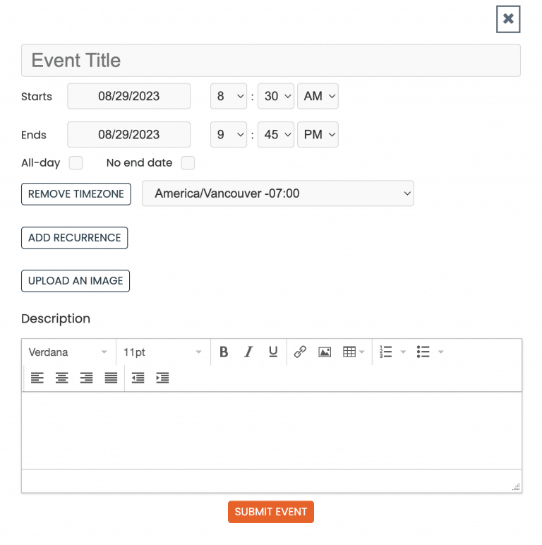 How to Set Up an Event Submission Form | Timely Help Center