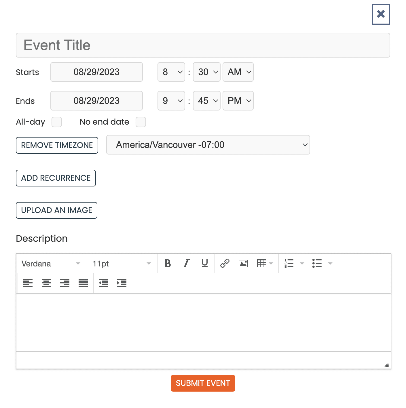 How to Set Up an Event Submission Form | Timely Help Center