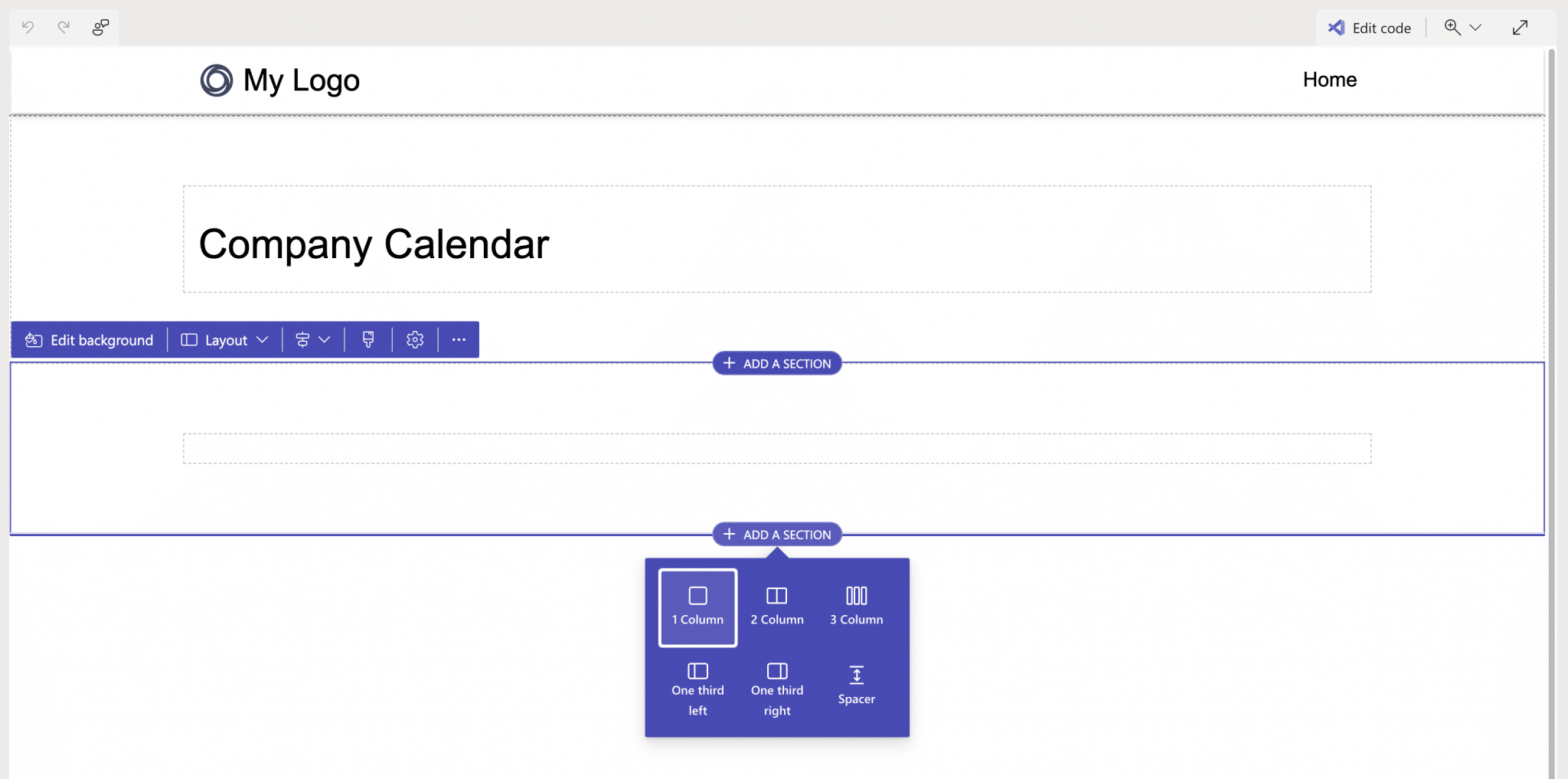 Comment ajouter un calendrier et des widgets à SharePoint et Power Pages