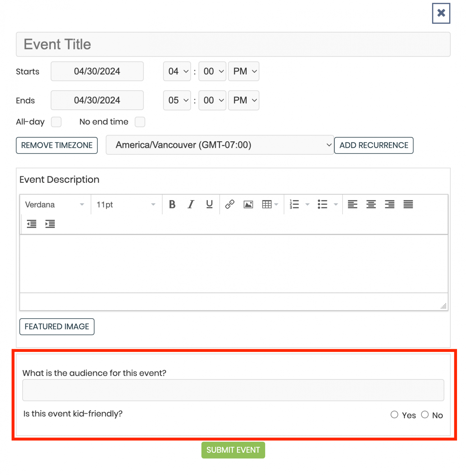 How to Create a Custom Event Submission Intake Questionnaire How to Create a Custom Event Submission Intake Questionnaire