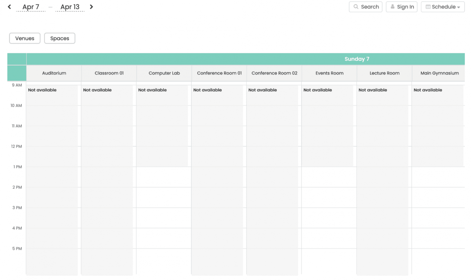 How to Set Up Working Hours for the Space Schedule View