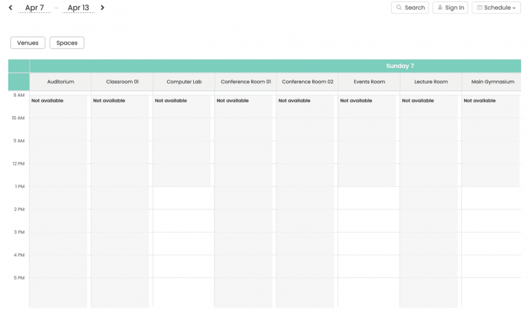 How to Set Up Working Hours for the Space Schedule View