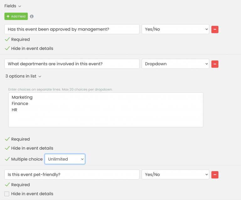 How to Create Custom Event Questions for System Users