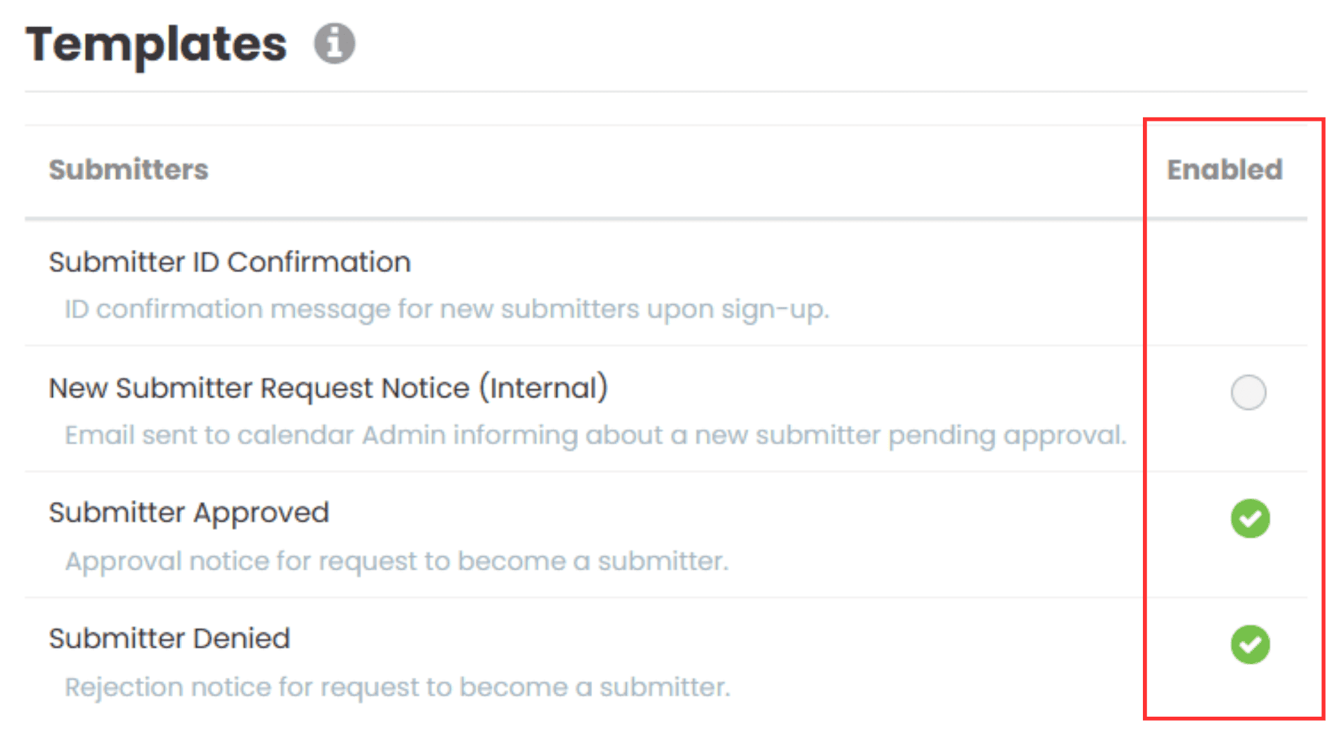 How to Enable or Disable Ticketing/RSVP Email Templates